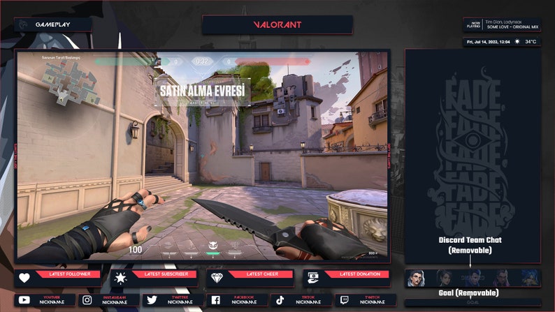 Valorant Agent Fade Animated Stream Overlay for OBS. Twitch - Etsy