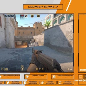 Counter-strike Animated Stream Overlay: Twitch, Youtube, Kick (digital ...
