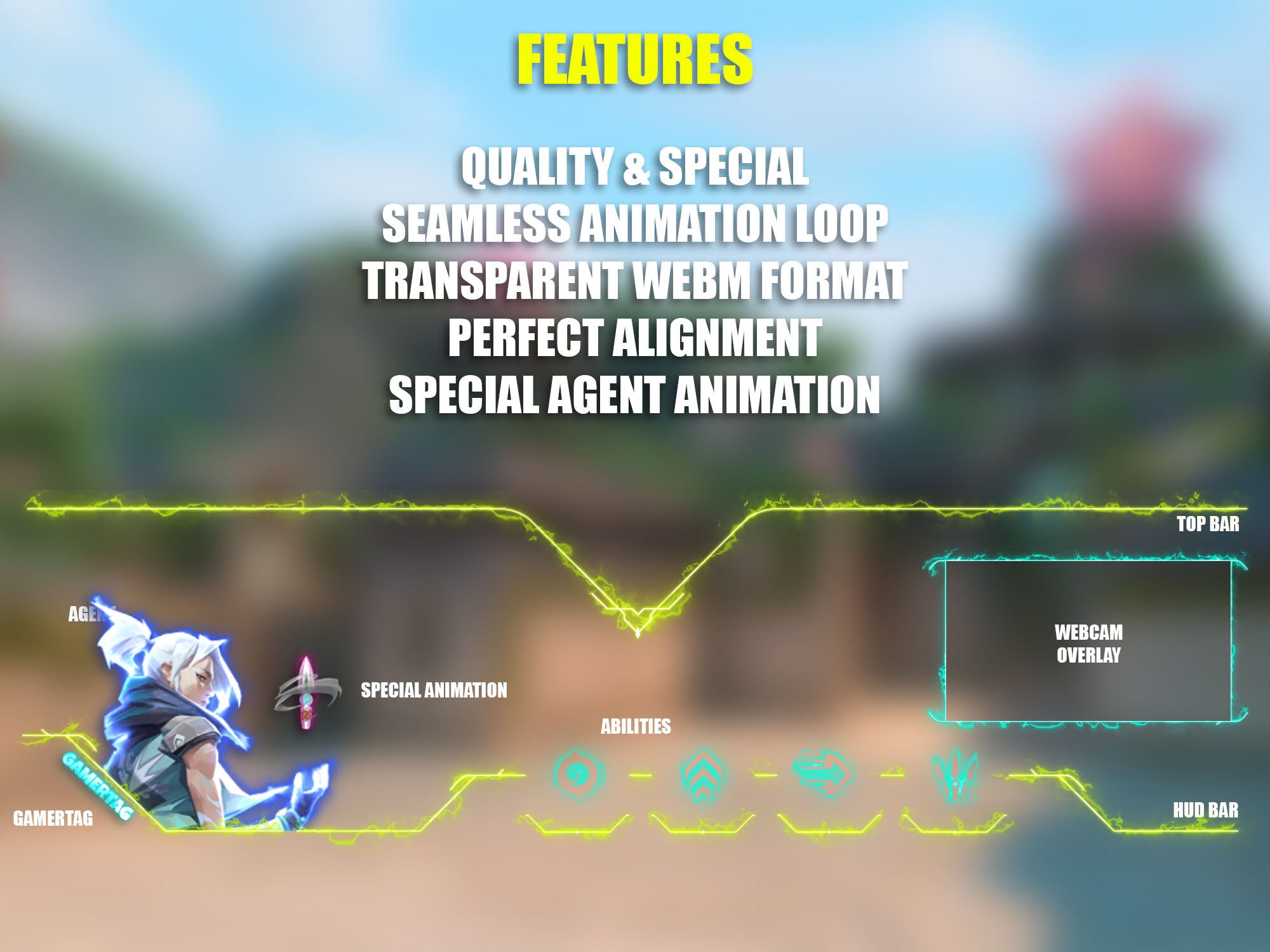 Valorant Agent Jett Custom Animated Hud Bar Overlay for - Etsy