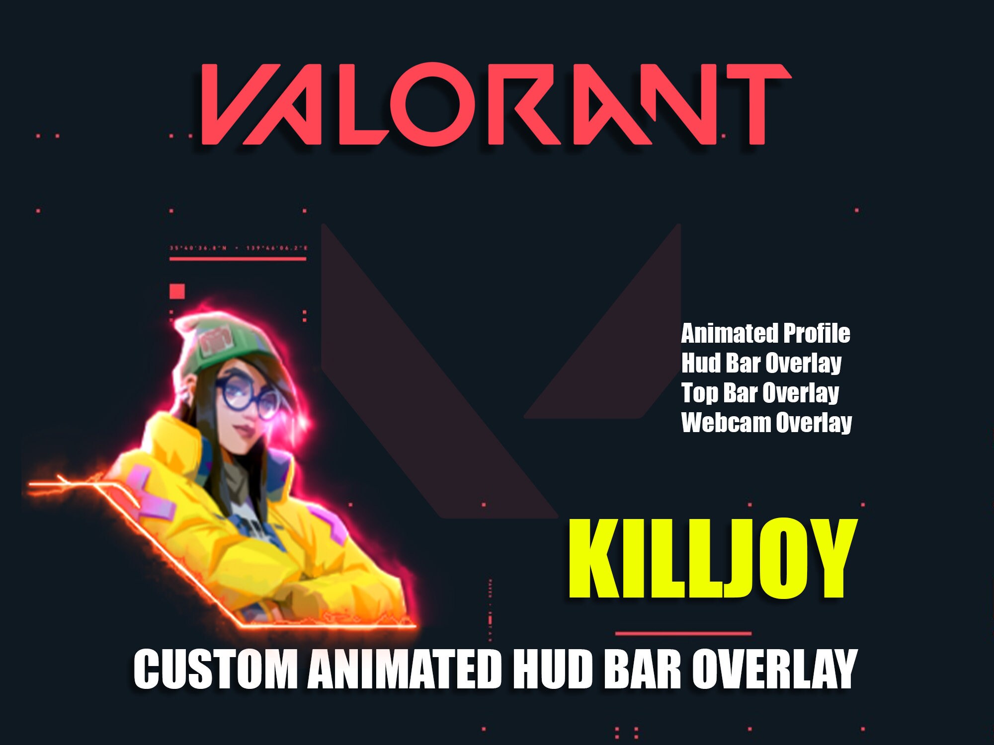 Valorant Agent Killjoy Custom Animated Hud Bar Overlay for - Etsy