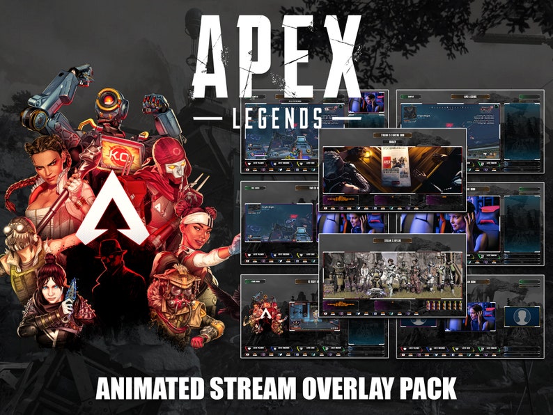 Apex Legends Animated Stream Overlay for OBS. Twitch, Youtube, Kick ...