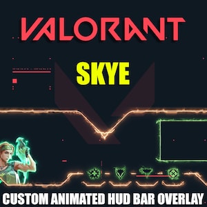 Valorant Agent Skye Custom Animated Hud Bar Overlay for Twitch, Youtube ...
