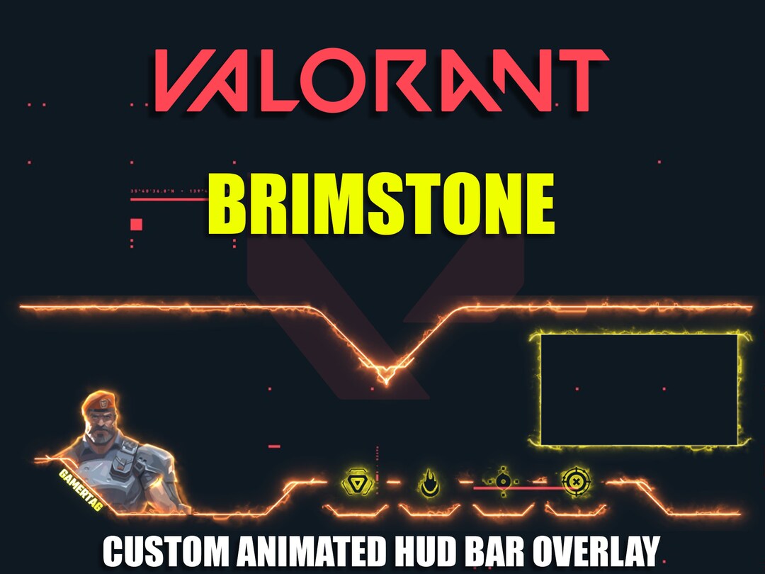 Valorant Brimstone Animated HUD Bar Overlay for Twitch (digital ...