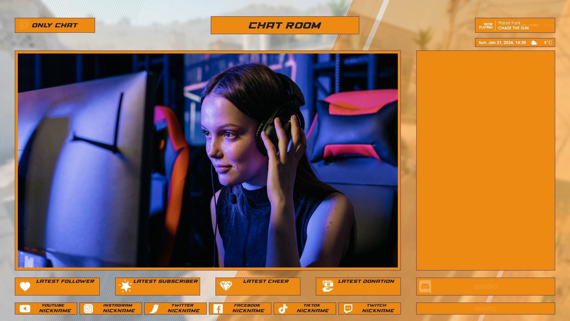 Counter-strike Animated Stream Overlay for OBS. Twitch, Youtube, Kick ...