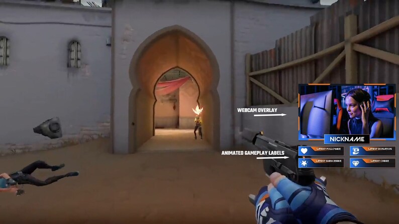 Valorant Agent Yoru Animated Stream Overlay for OBS. Twitch, Youtube ...