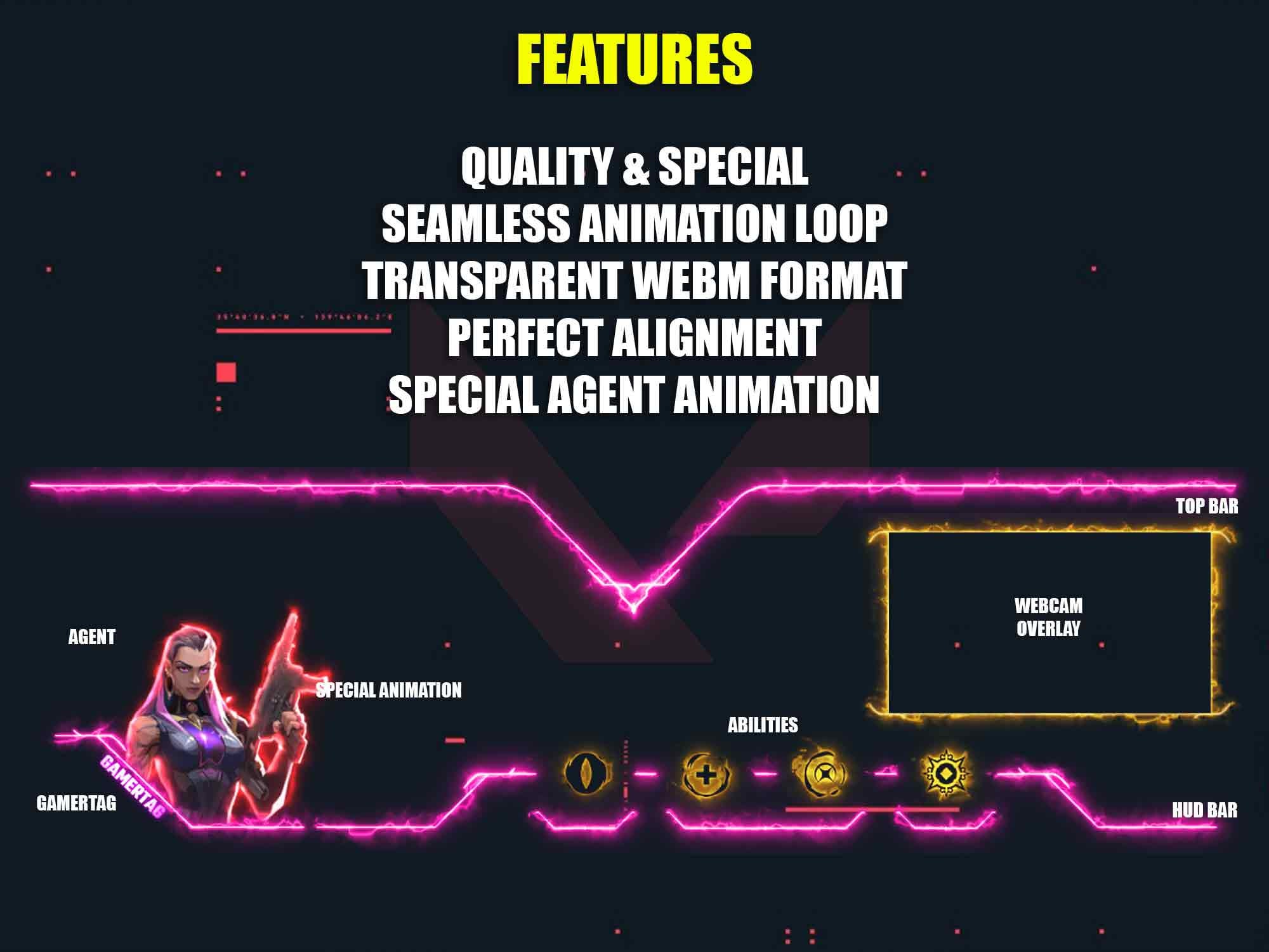 Valorant Reyna Animated HUD Bar Overlay: Custom Streamer Design ...