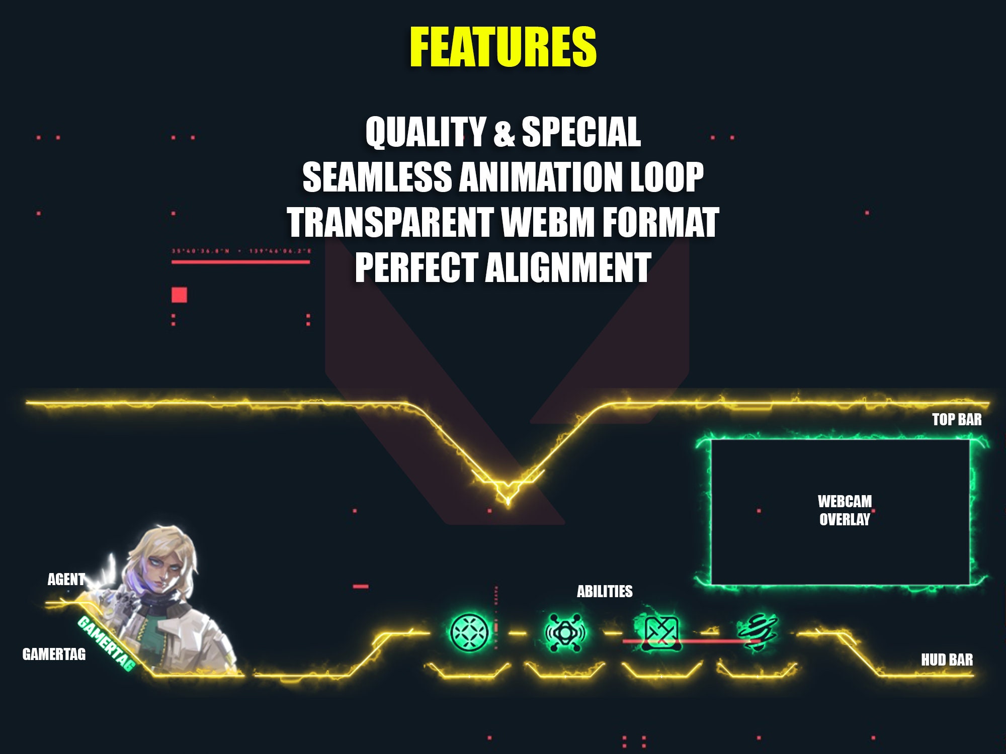 Valorant Agent Deadlock Custom Animated Hud Bar Overlay for Twitch ...