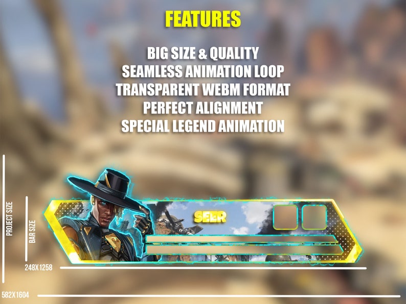 Apex Legends Seer Custom Animated Health Bar Overlay for Twitch ...