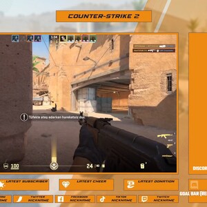 Counter-strike Animated Stream Overlay for OBS. Twitch, Youtube, Kick ...