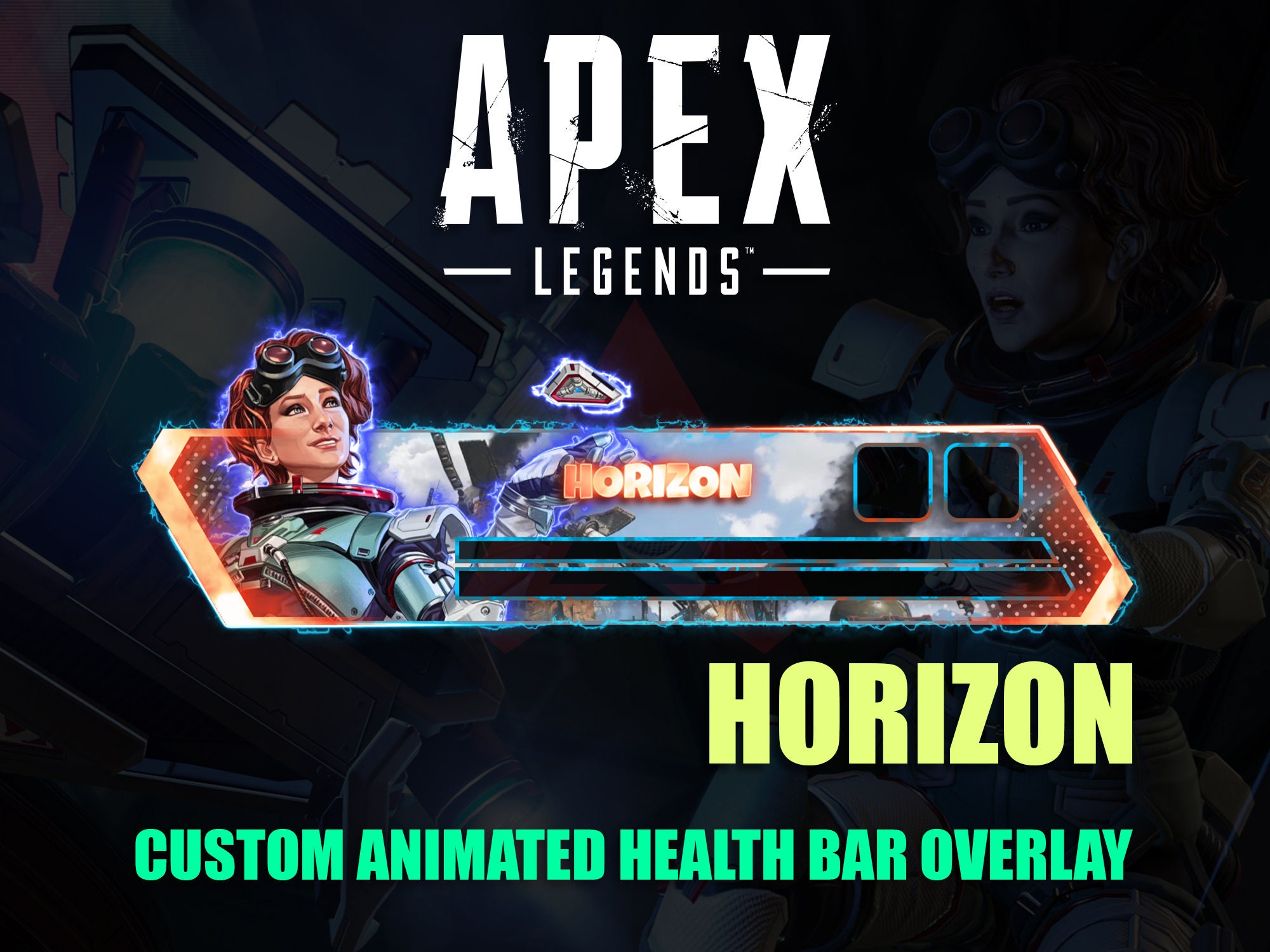 Apex Legends Horizon Custom Animated Health Bar Overlay for Twitch ...