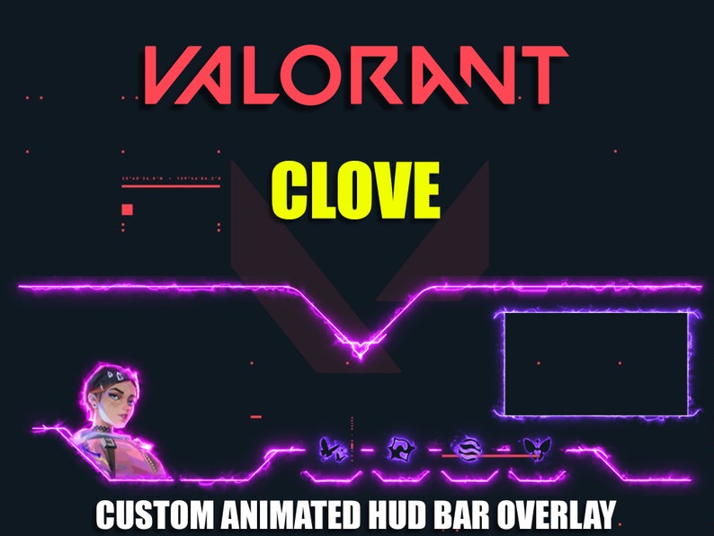 Valorant Agent Clove Custom Animated Hud Bar Overlay for Twitch ...