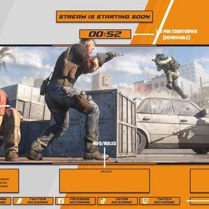 Counter-strike Animated Stream Overlay: Twitch, Youtube, Kick (digital ...