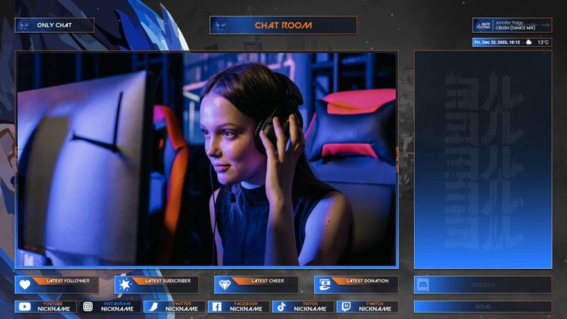 Valorant Agent Yoru Animated Stream Overlay for OBS. Twitch, Youtube ...