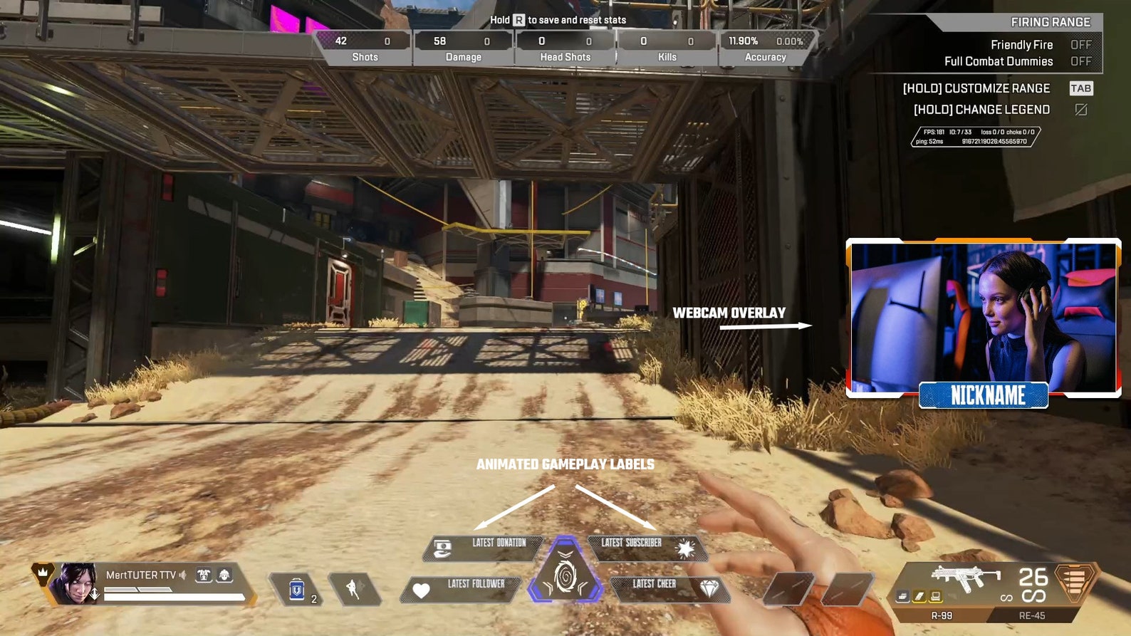 Apex Legends Animated Stream Overlay for OBS. Twitch, Youtube, Kick ...