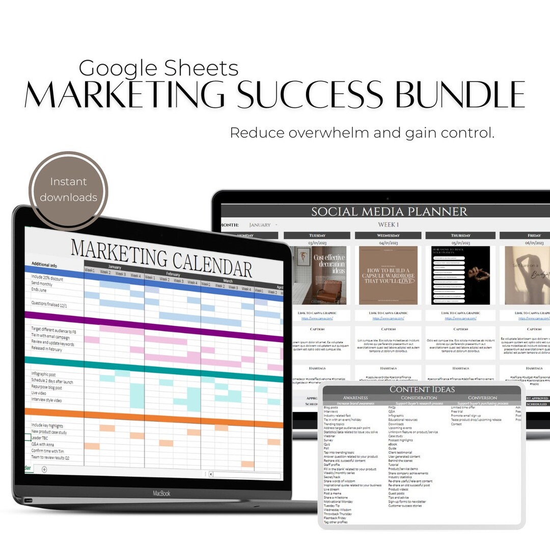 Ultimate Marketing Success Bundle | Digital Download Marketing Planner ...