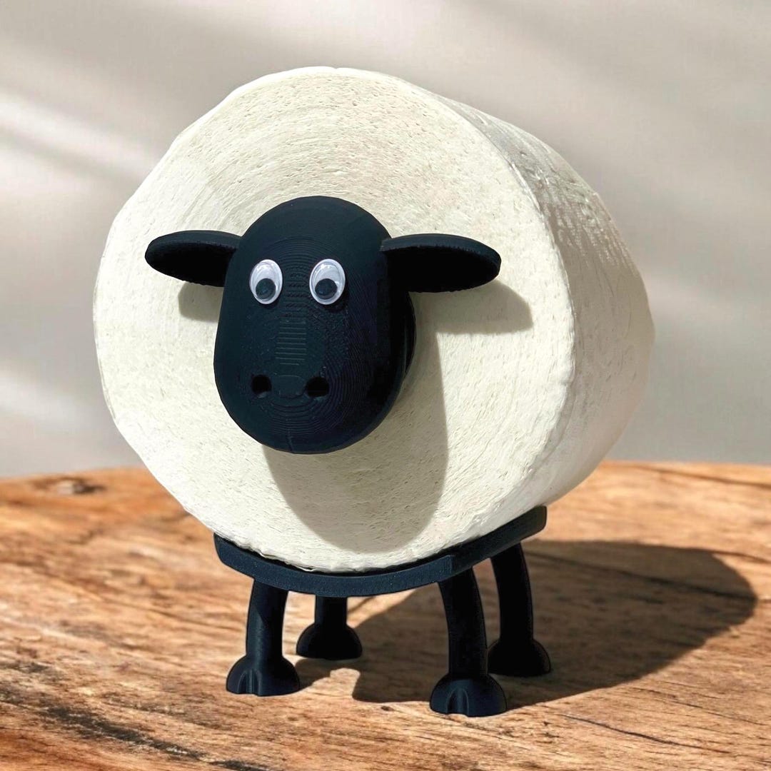 Wolly the Sheep Toilet Paper Holder WC Roll Holder Toilet Paper Holder ...