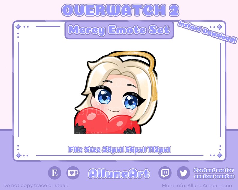 Mercy | Overwatch 2 | Cute | Chibi Emotes for Twitch/youtube/kick - Etsy