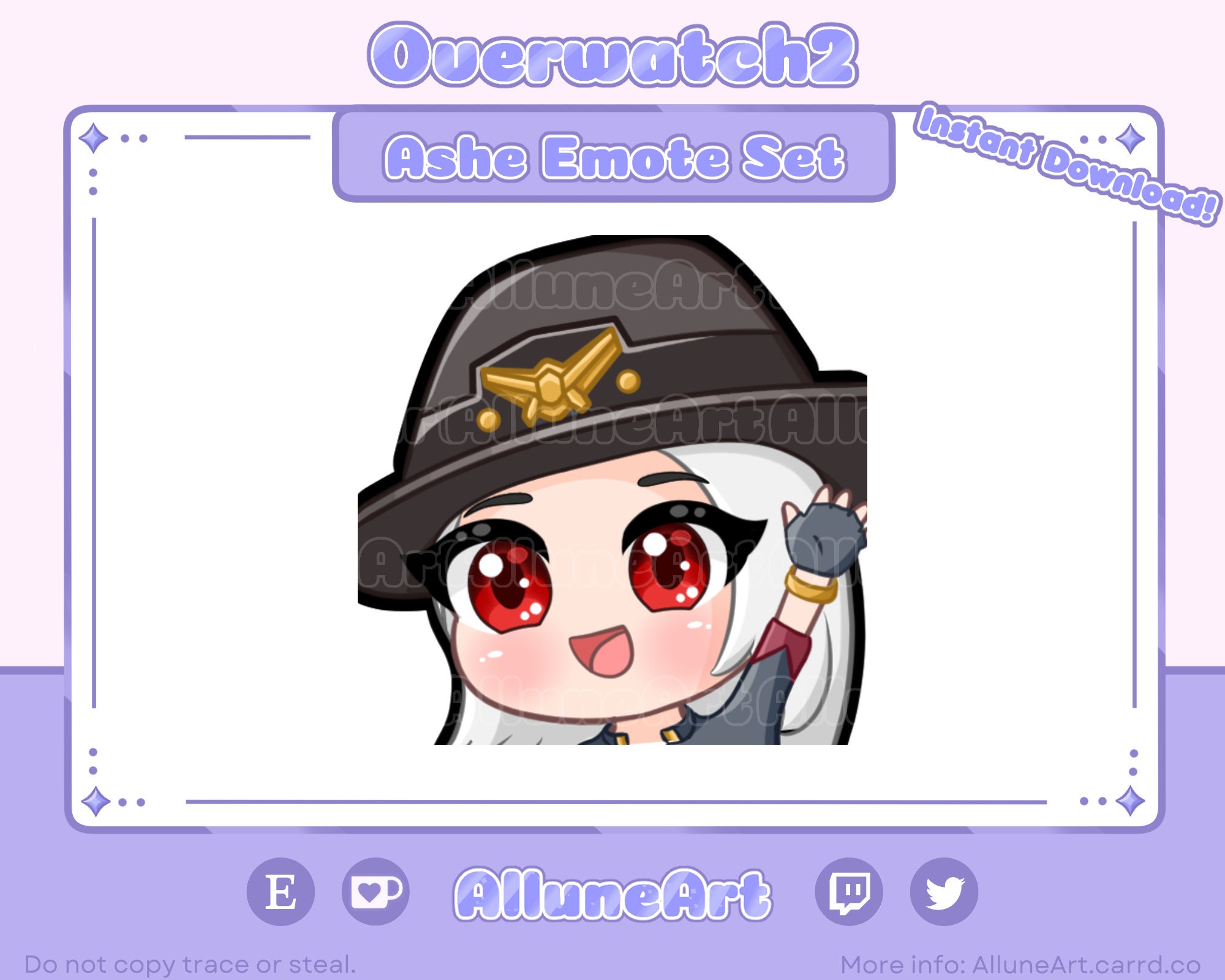 Ashe | Overwatch 2 | Cute | Chibi Emotes for Twitch/youtube/kick - Etsy