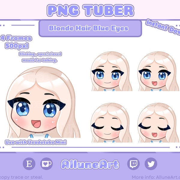 Cat Girl pink Hair Purple Eyes Chibi Model for Twitch/youtube/kick ...