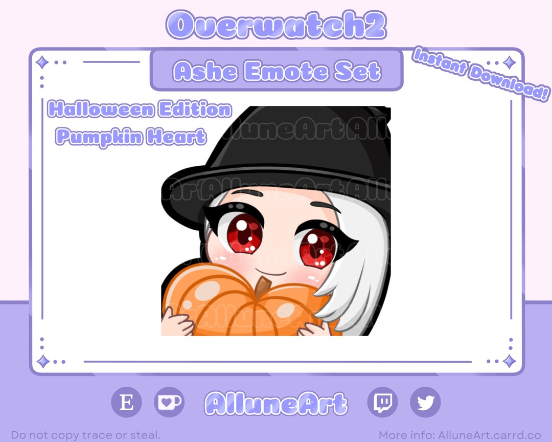 Ashe | Overwatch 2 | Halloween |cute | Chibi Emotes for Twitch/youtube ...