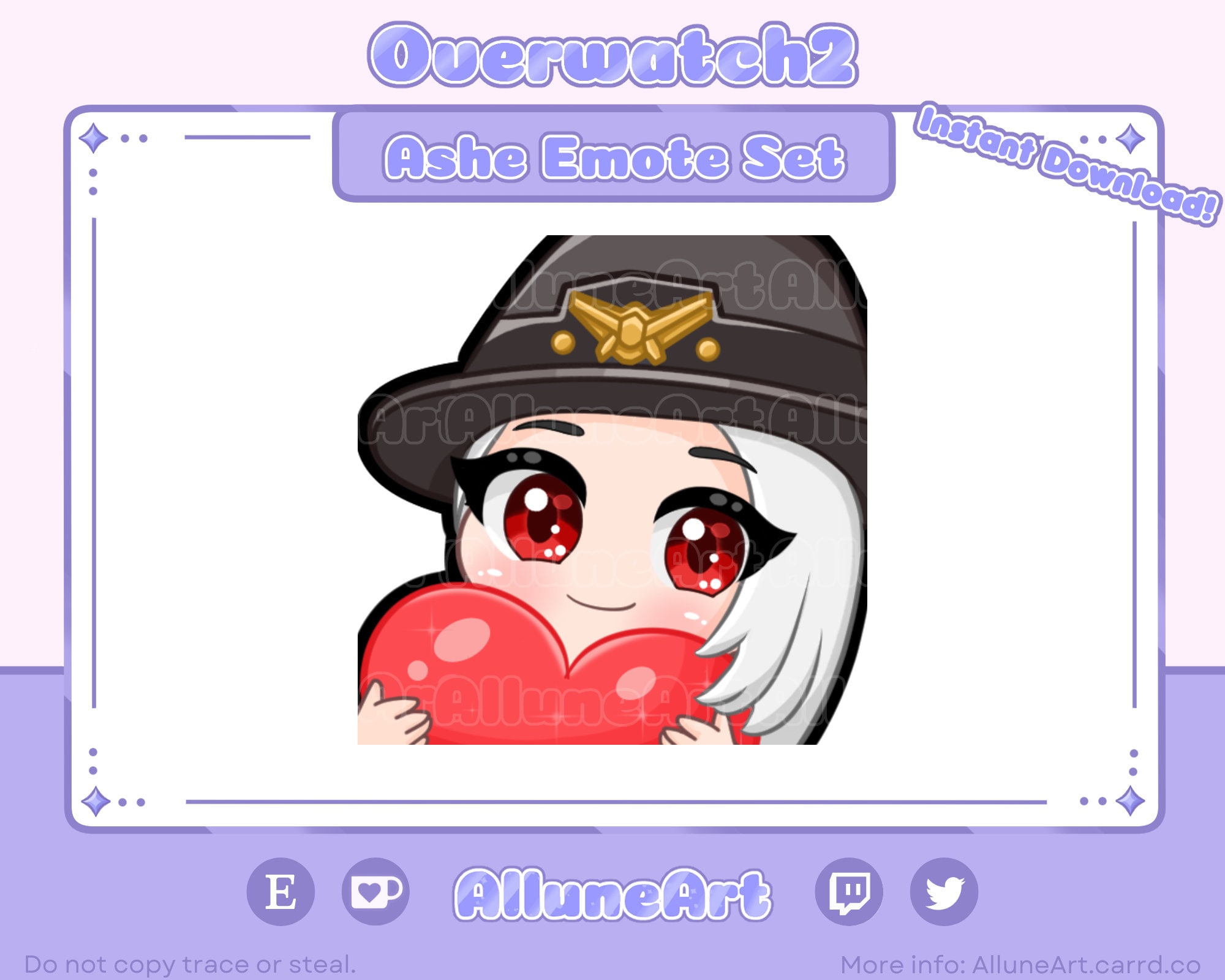Ashe | Overwatch 2 | Cute | Chibi Emotes for Twitch/youtube/kick - Etsy