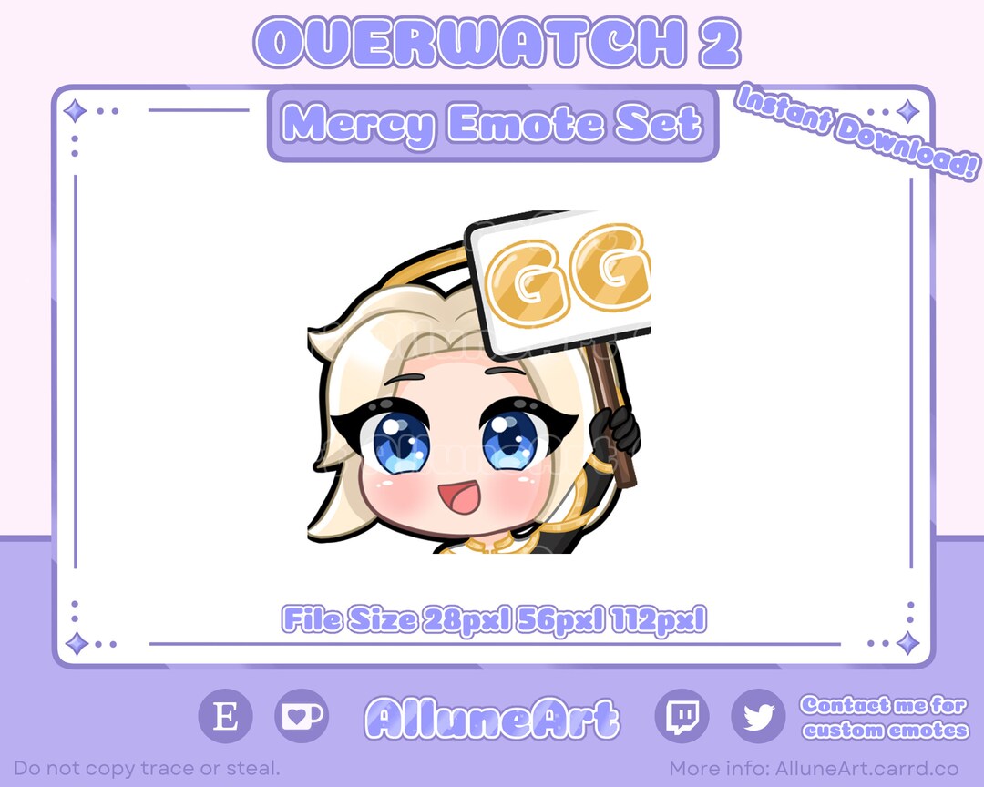 Mercy | Overwatch 2 | Cute | Chibi Emotes for Twitch/youtube/kick - Etsy