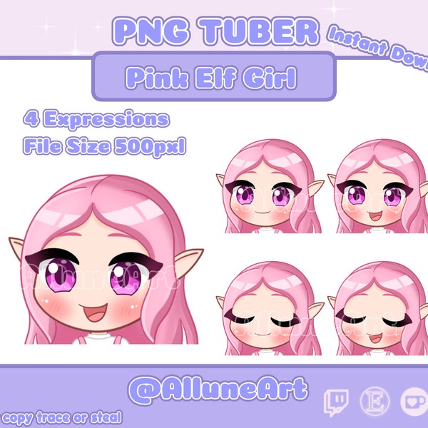 Pink Hair Pngtuber - Etsy