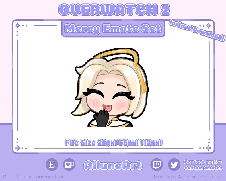 Mercy Overwatch 2 Cute Chibi Emotes for Twitch/youtube/kick - Etsy