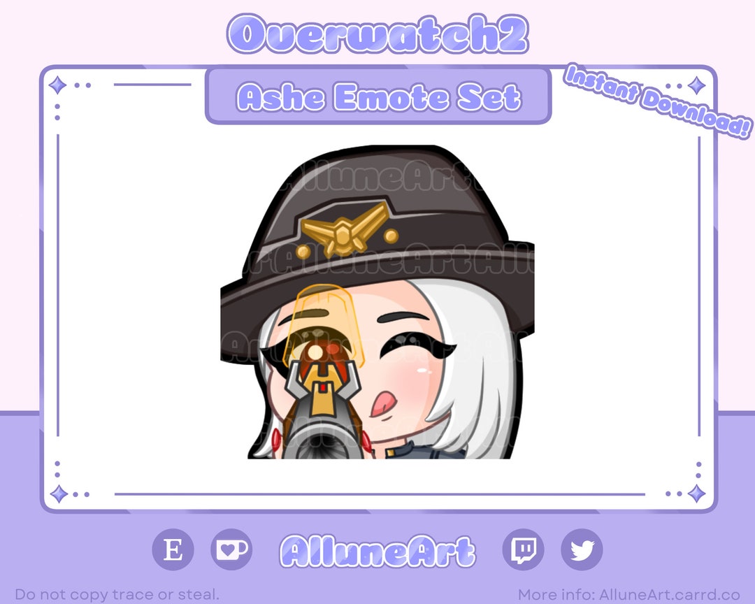 Ashe | Overwatch 2 | Cute | Chibi Emotes for Twitch/youtube/kick - Etsy