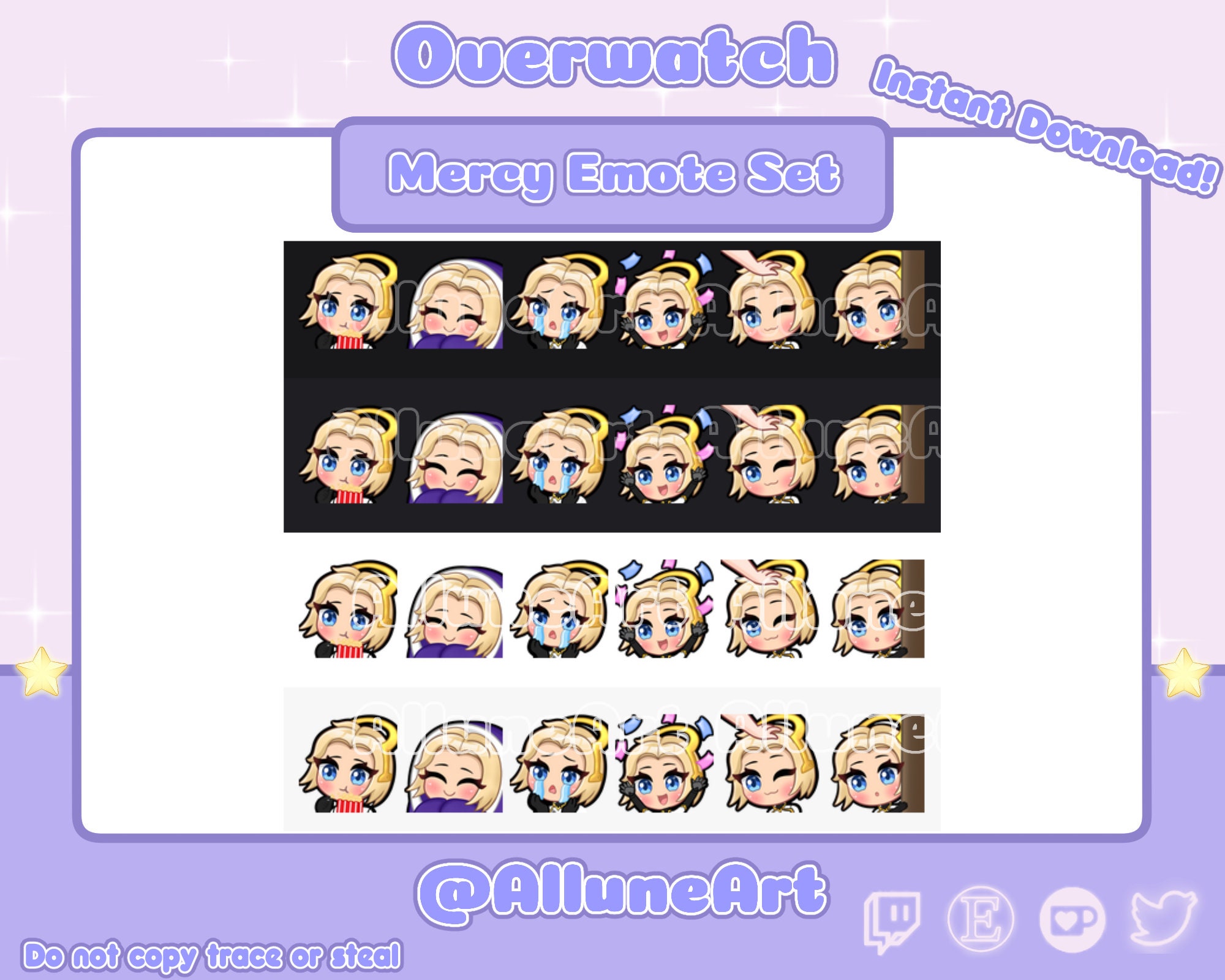 Mercy | Overwatch 2 | Cute | Chibi Emotes for Twitch/youtube/kick - Etsy