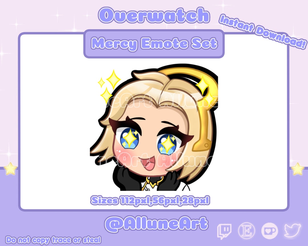 Cute Mercy Wow Emote - Chibi Girl -twitch Emotes Pack - Discord ...