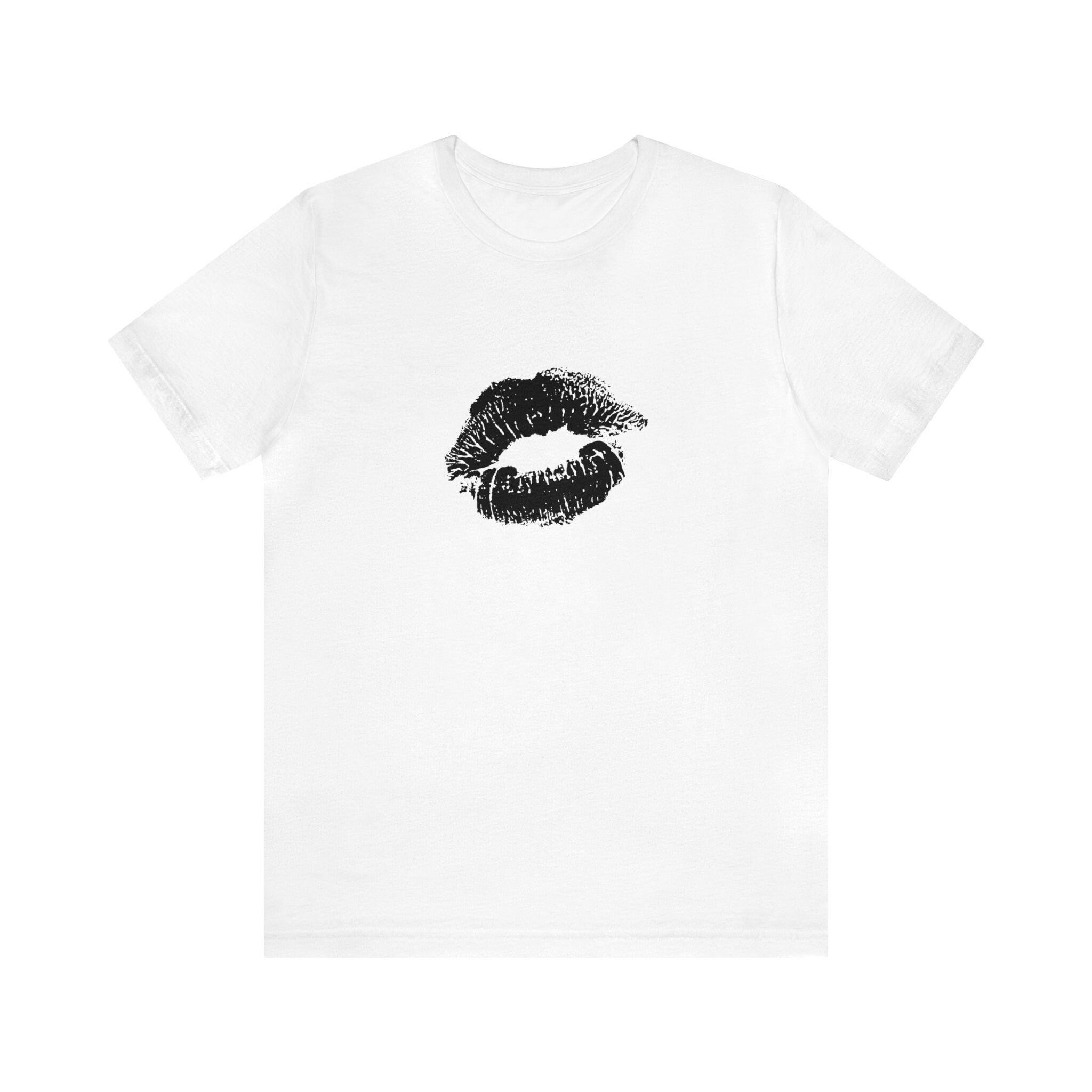 Pop Art Lips T-shirt, Kissing Mouth Shirt, Black Lipstick Tee, Cool ...