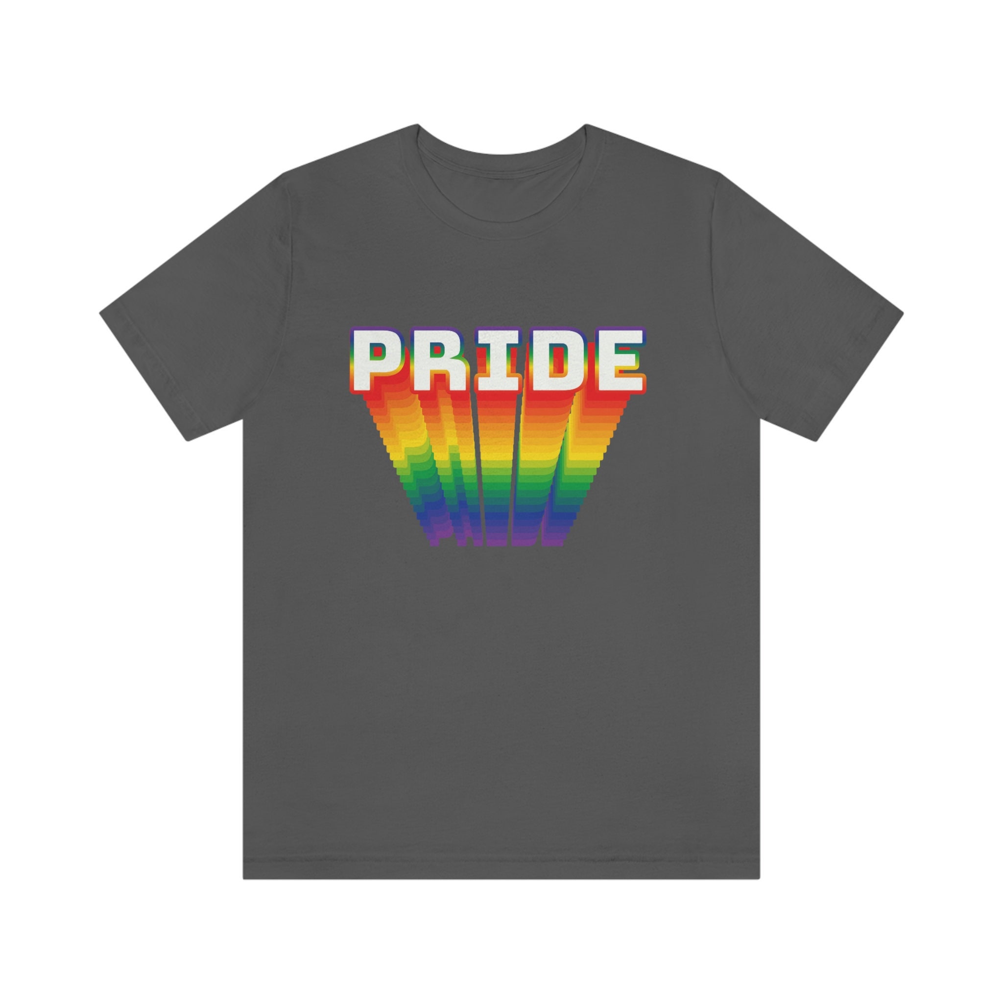 Pride Rainbow T-shirt, Colorful Pride Shirt, Rainbow Typology, LGBTQ ...