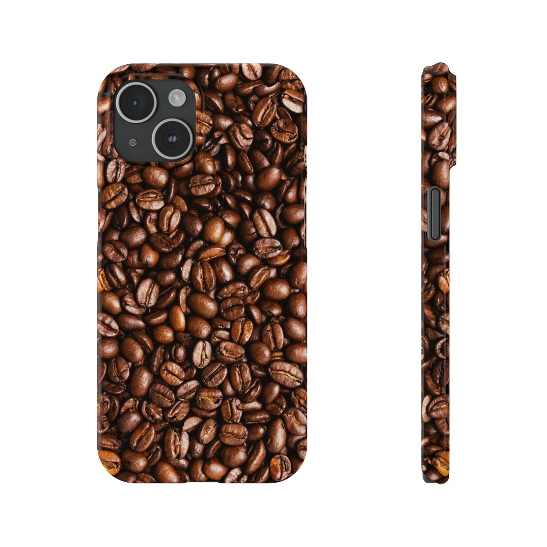Coffee Beans Slim Phone Case, Espresso Bean Phone Cover, Cute Coffee ...