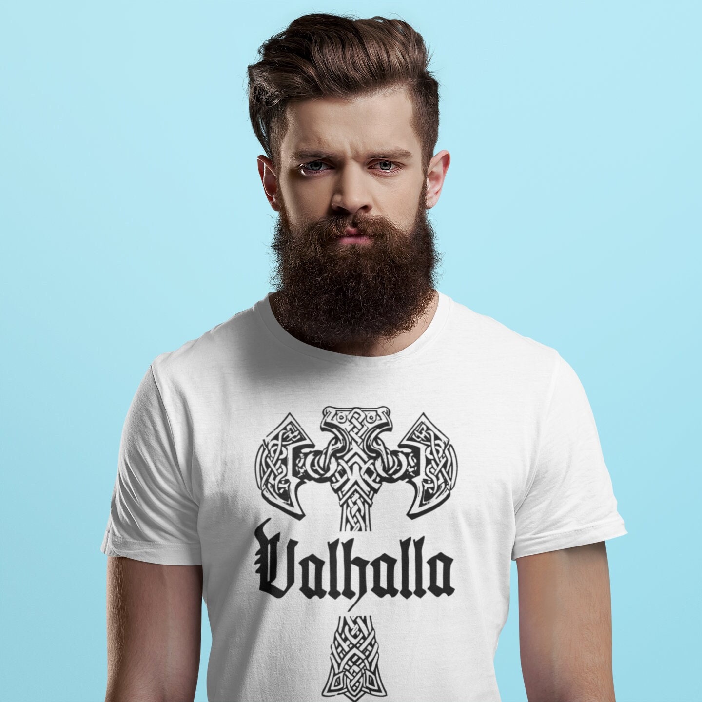 Valhalla T-shirt, Viking Axe Shirt, Norse Warrior Tee, Cool Vikings T ...