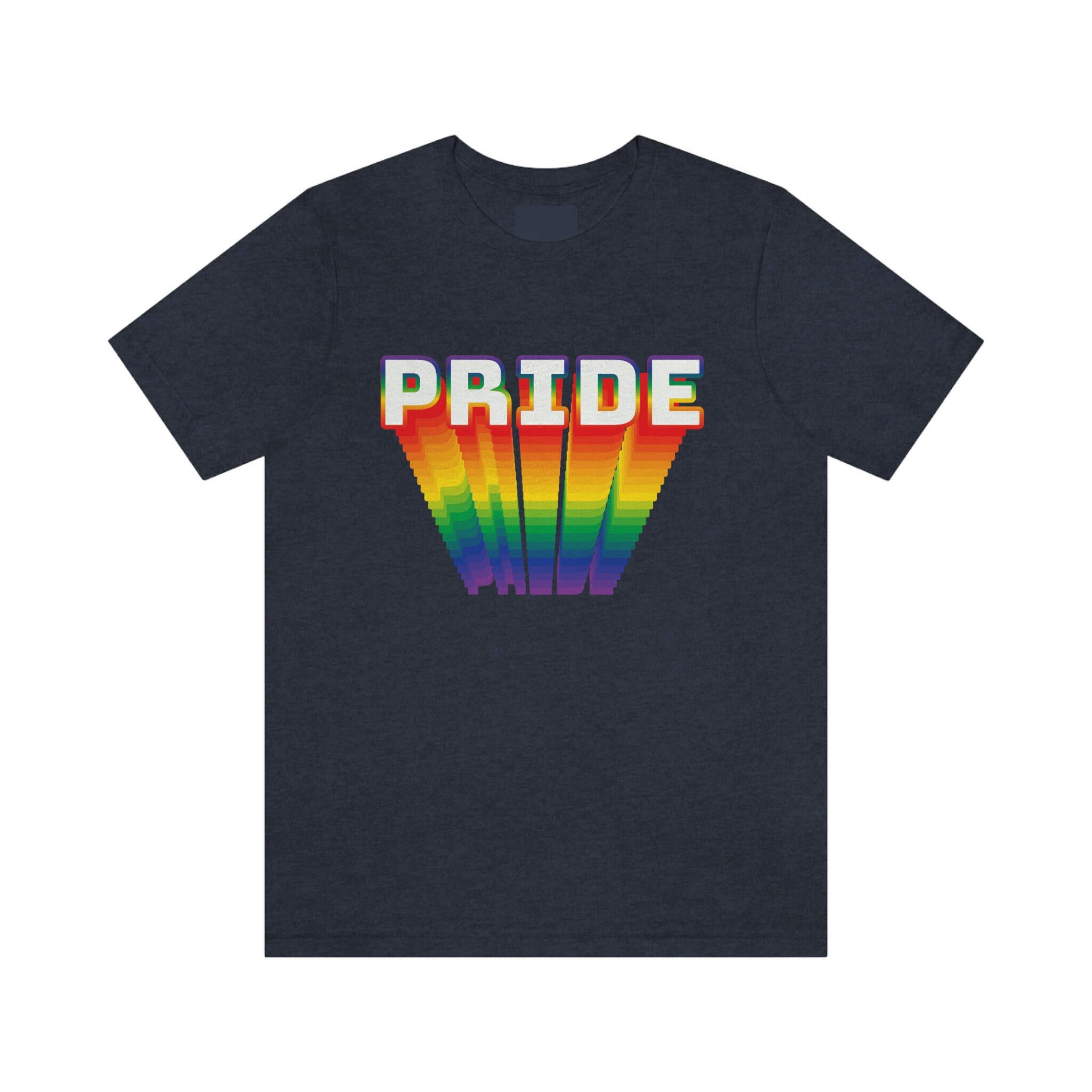 Pride Rainbow T-shirt, Colorful Pride Shirt, Rainbow Typology, LGBTQ ...