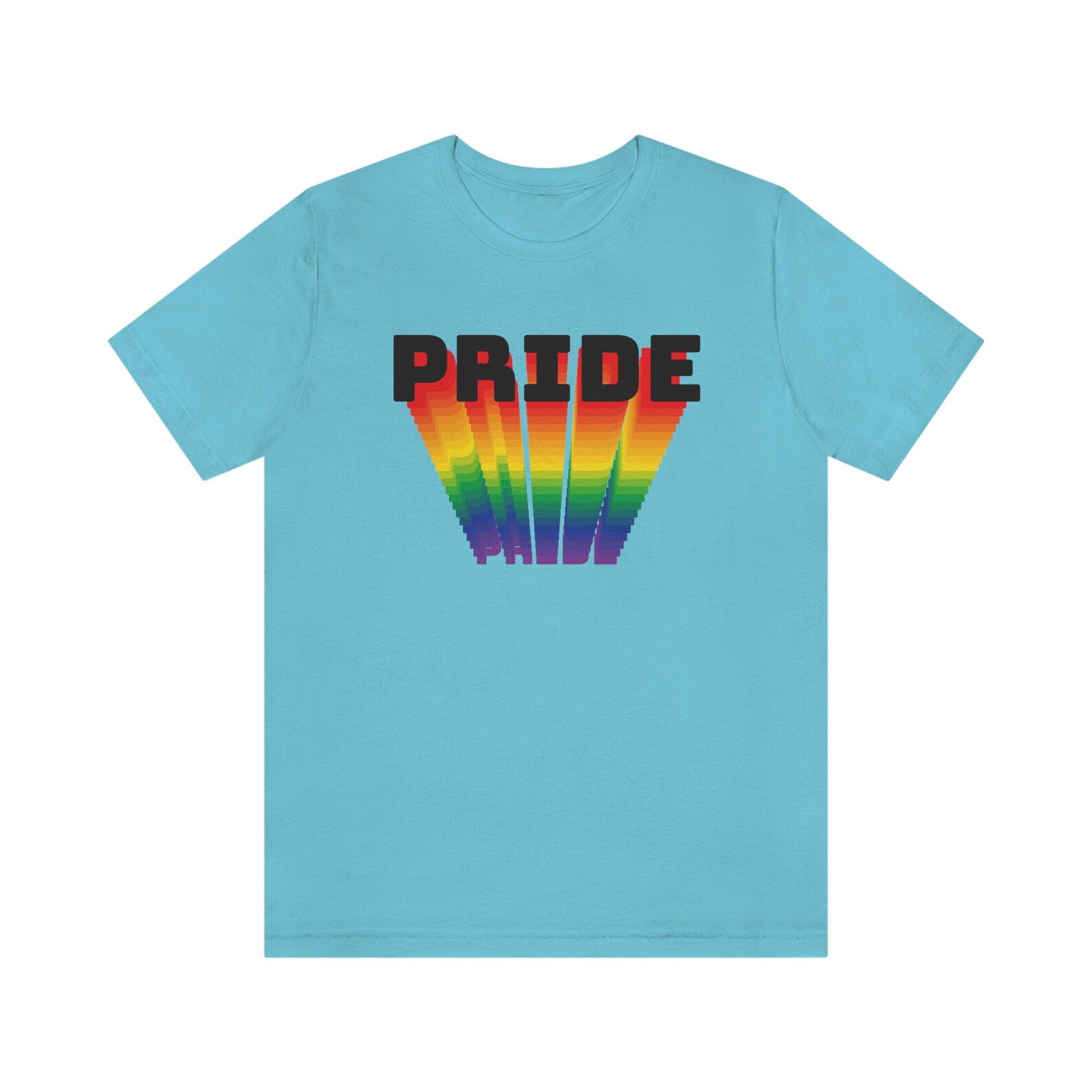 Pride Rainbow T-shirt, Colorful Pride Shirt, Rainbow Typology, LGBTQ ...