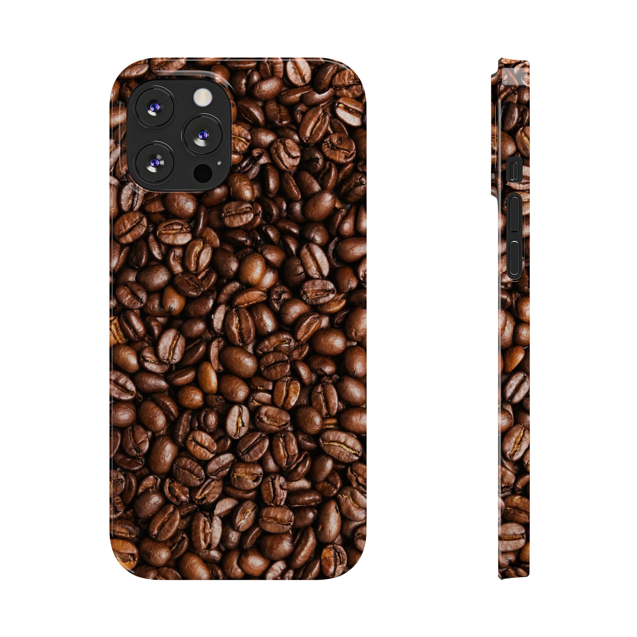 Coffee Beans Slim Phone Case, Espresso Bean Phone Cover, Cute Coffee ...