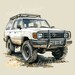 Watercolor Vintage 4runner Clipart - Vintage Car Clipart - Vintage Car ...
