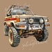 Watercolor Vintage Striped 4runner Clipart - Vintage Car Clipart ...