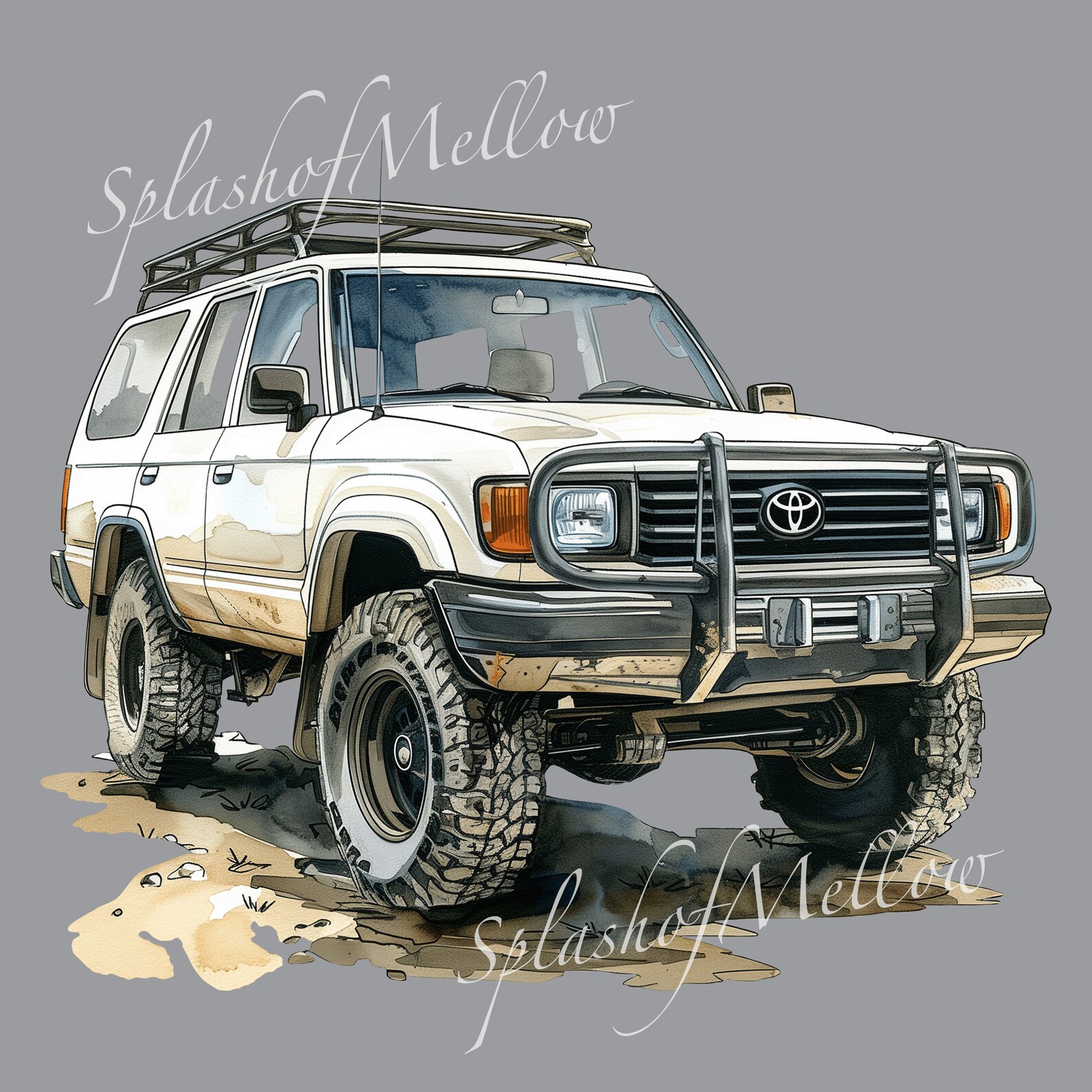 Watercolor Vintage 4runner Clipart - Vintage Car Clipart - Vintage Car ...