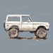Vintage White Bronco Side Profile Clipart - Watercolor - Vintage Car ...