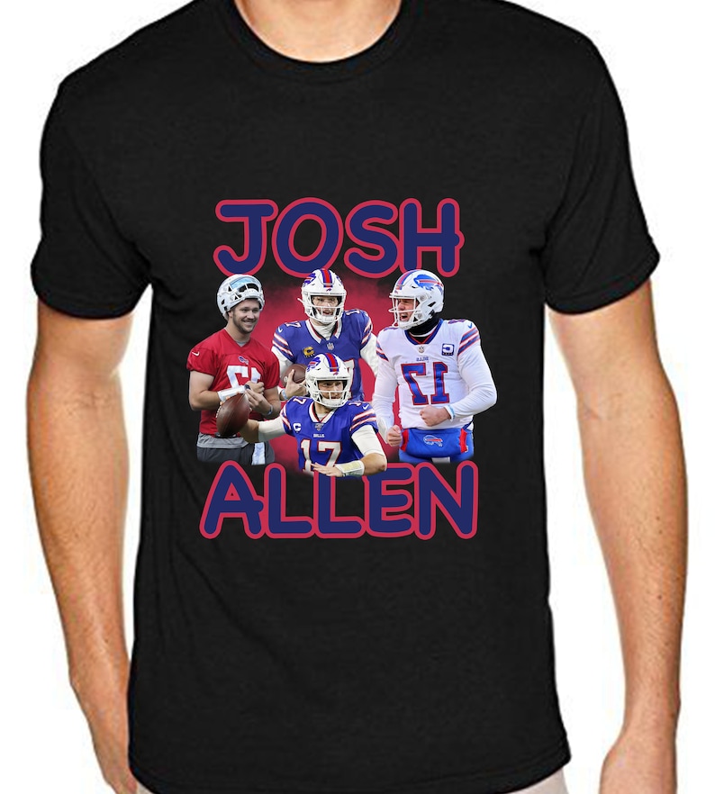 Josh Allen PNG, Shirt Design PNG Tee SVG Shirt Vector Shirts Png ...