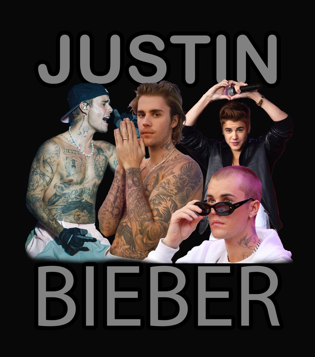 JUSTIN BIEBER T Shirt Design. PNG Digital I, R&B, Pop, Rap, Retro, 90s ...