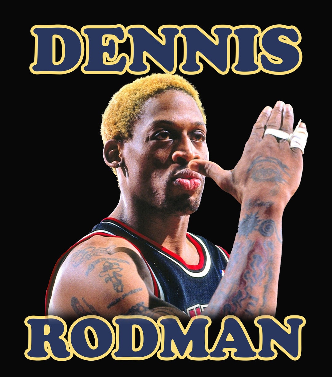 Dennis Rodman T Shirt Design PNG Instant Download 300 Dpi - Etsy Australia