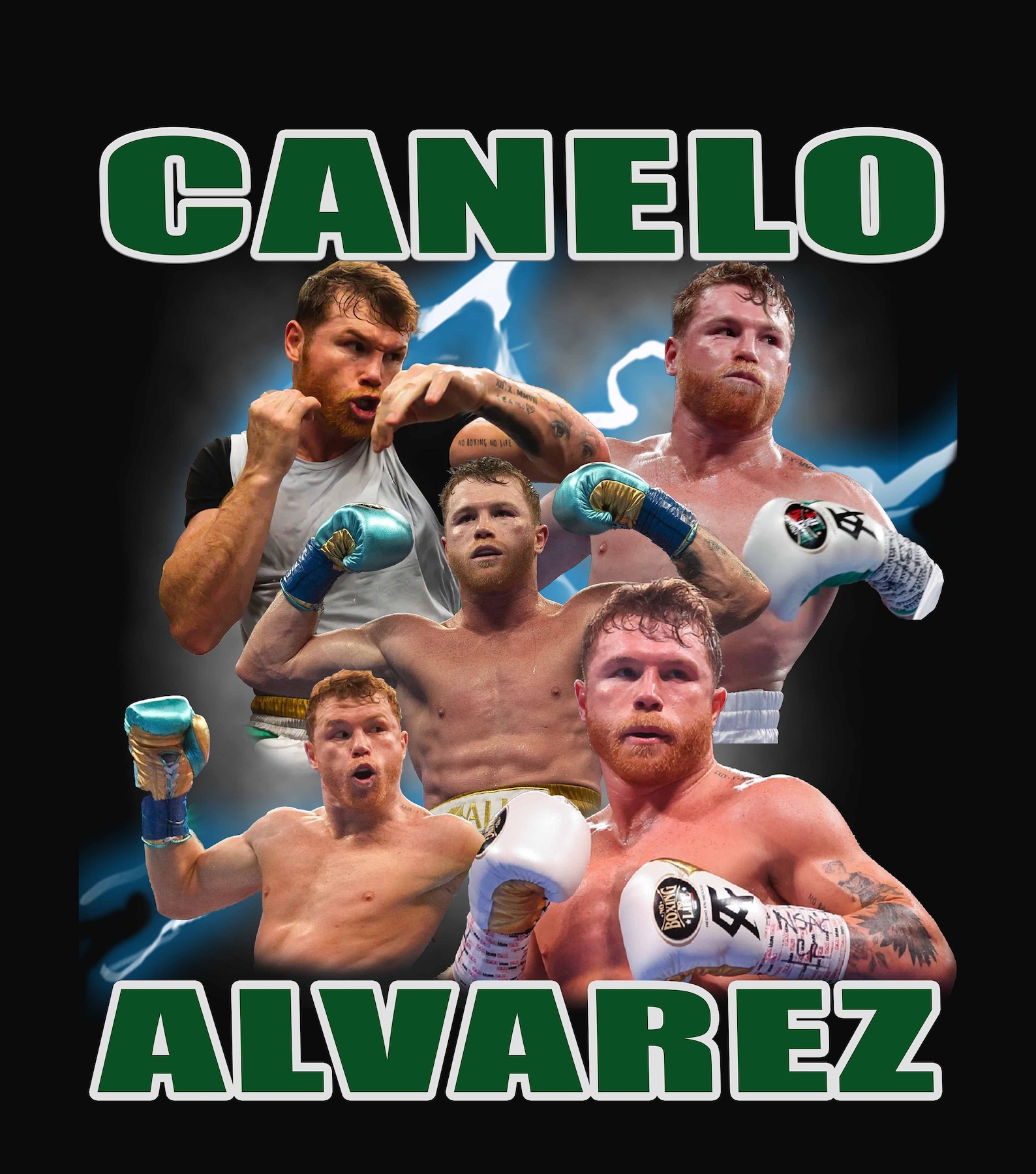 Canelo Alvarez T Shirt Design. 300 Dpi PNG Digital 4500x5100 Px. Retro ...