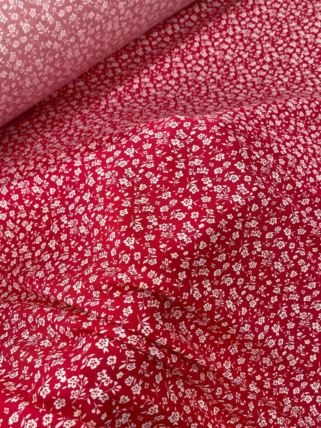 Ditsy Floral Viscose Fabric by the Meter | 100% Soft Lightweight Rayon ...