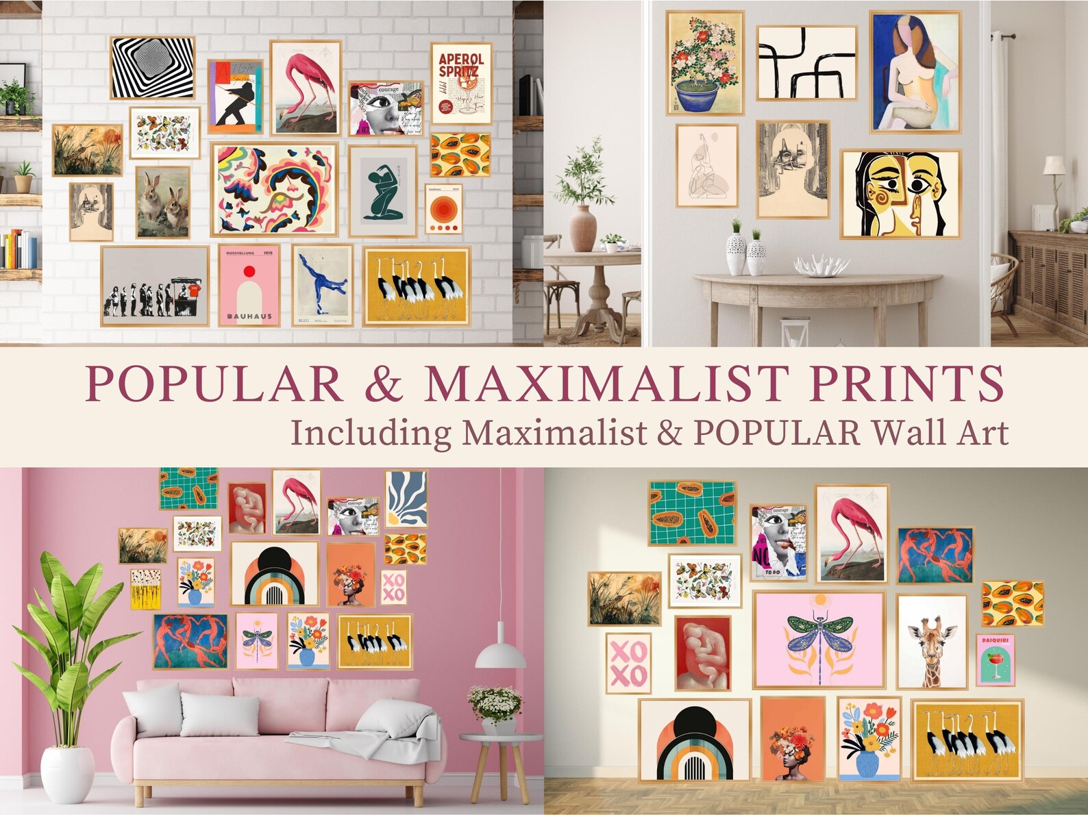 POPULAR SALE, Mega Bundle, Printable Wall Art, Gallery Wall Set, Bundle ...