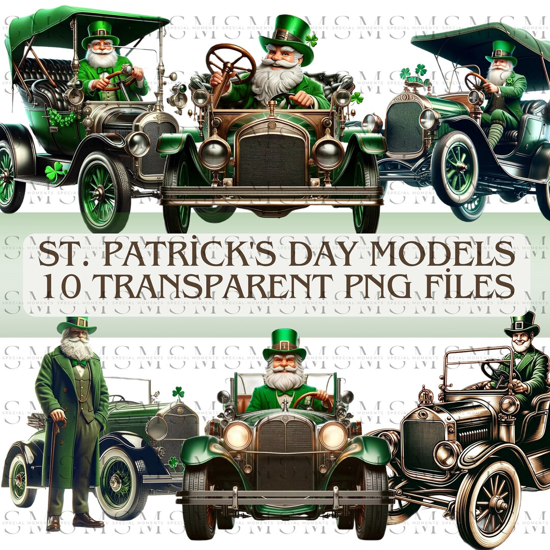 St. Patrick's Day Models Clipart Pack, Transparent PNG, High Quality ...