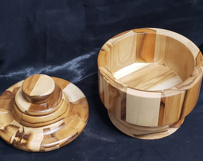 Solid Teak Storage Container With Lid - Etsy
